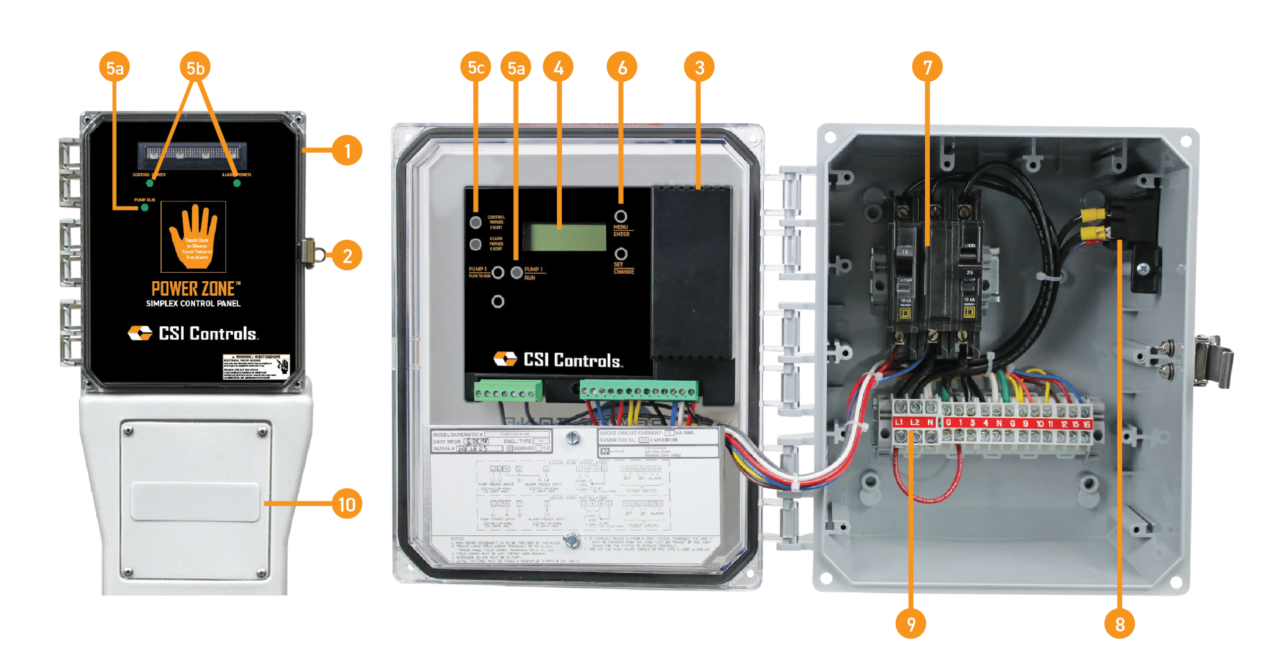 Power Zone™ Single Phase Simplex Control Panel - CSI Controls