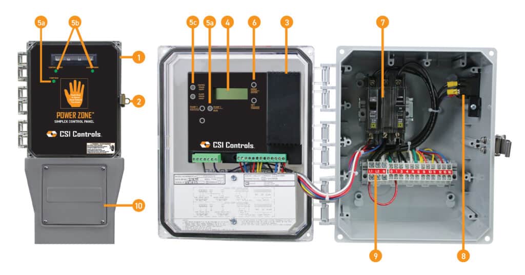 Power Zone™ Single Phase Simplex Control Panel - CSI Controls