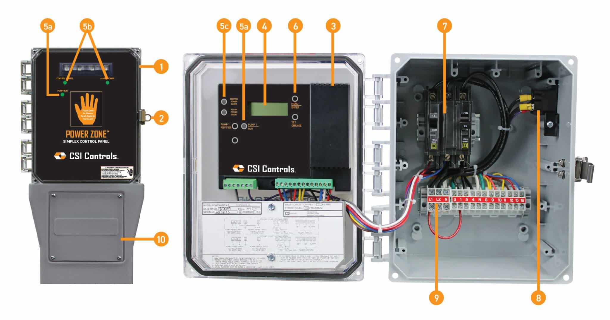 Power Zone™ Single Phase Simplex Control Panel - CSI Controls